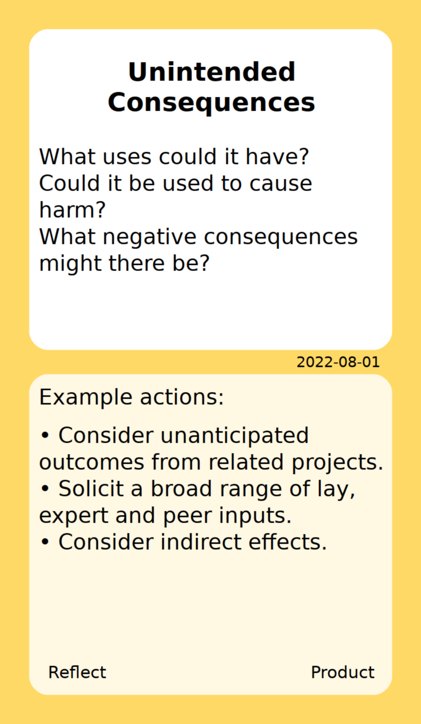 RRI Prompts and Practice Cards – UKRI Trustworthy Autonomous Systems Hub